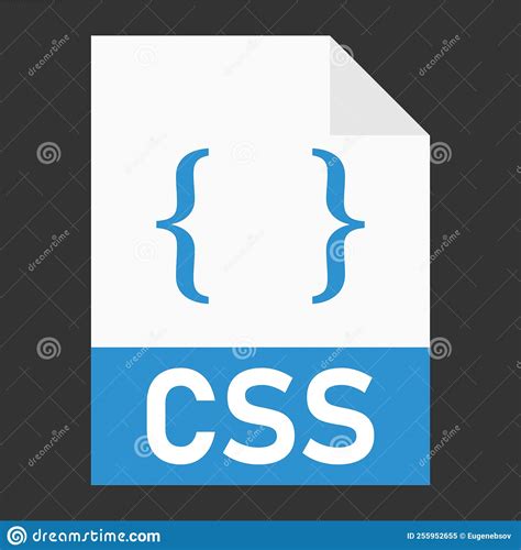 Modern Flat Design Of CSS File Icon For Web Stock Vector Illustration Of Paintings File