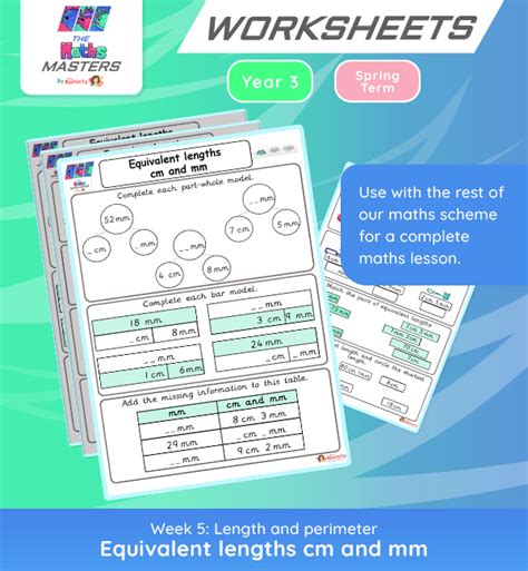Year 3 Equivalent Lengths Cm And Mm Worksheets Year 3 Length And