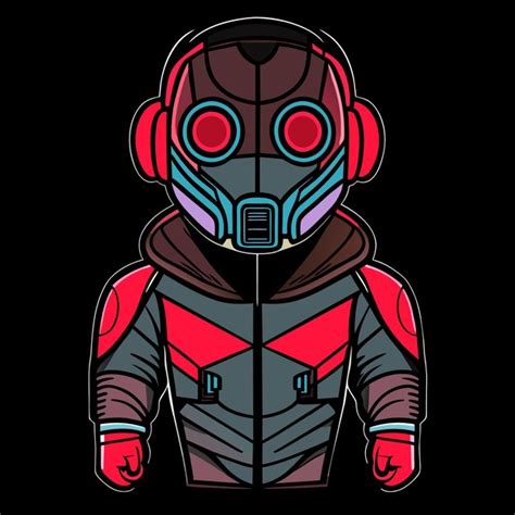 Premium Vector Frontfacing Cyber Character Vector Art