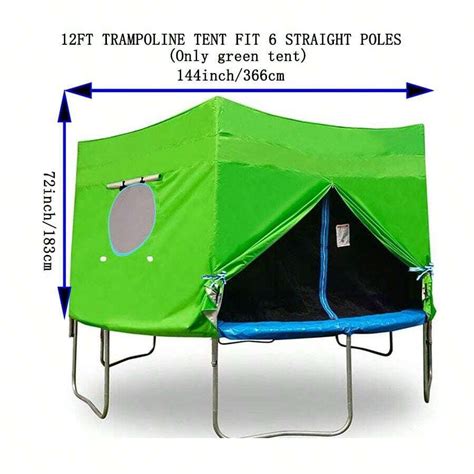 12ft 14ft 15ft Trampoline Tent Fits For 12ft 14ft 15ft Straight Pole Round Trampoline