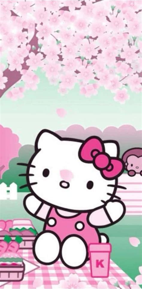 Hello Kitty Cherry Blossom Wallpaper