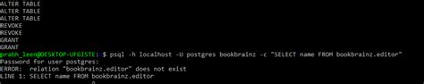 Error While Importing Database Dump Of Bookbrainz On My Local Setup Bookbrainz Metabrainz