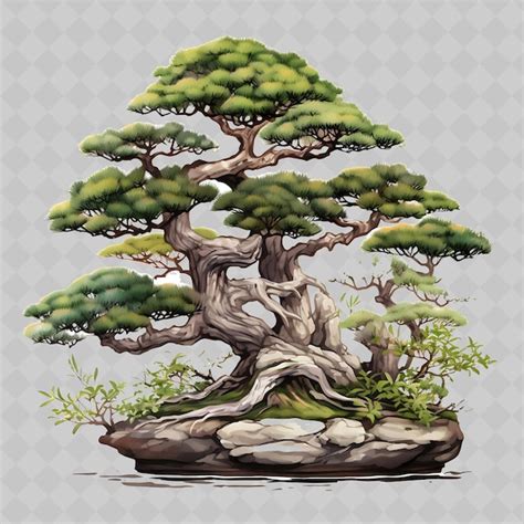 Japanese Art Style Tree Drawing Psd 3000 High Quality Free Psd