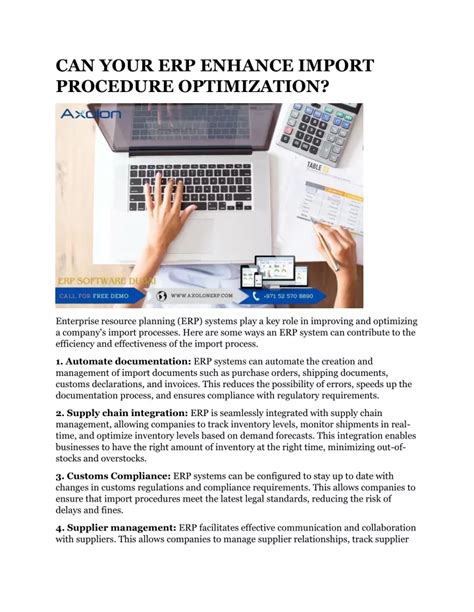 Ppt Can Your Erp Enhance Import Procedure Optimization Powerpoint