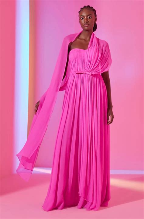 Vestido Longo De Seda Ombro SÓ Maison Degani