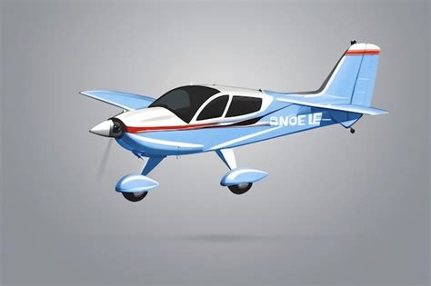 Single Engine Light Aircraft Vector Illustration Premium Ai Generated