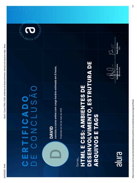 Certificado Html E Css Pdf