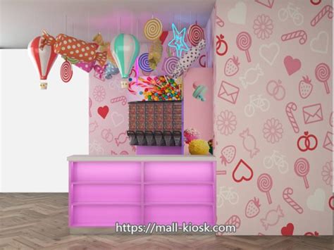 Colorful Candy Corner Display Small Location Candy Shelf Decoration