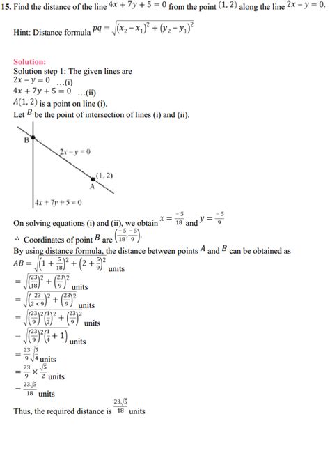 Ncert Solutions For Class 11 Maths Chapter 10 Straight Lines