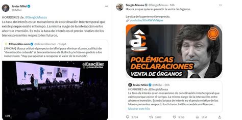 El Duro Cruce Entre Sergio Massa Y Javier Milei En Las Redes Sociales