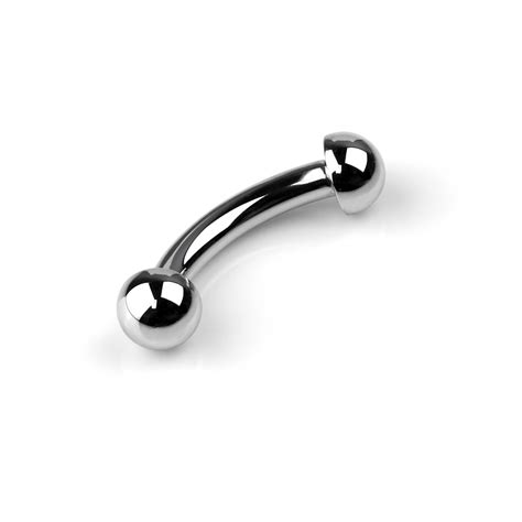 Custom Order Steel Curved Barbell With Half Ball Ends