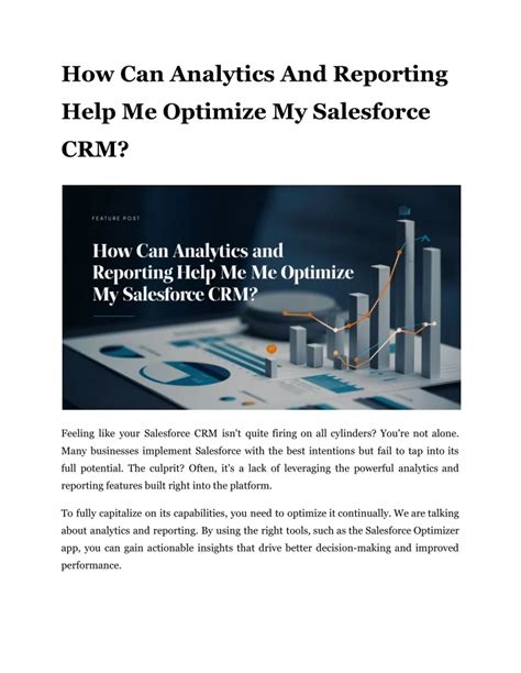 Ppt How Can Analytics And Reporting Help Me Optimize My Salesforce Crm Powerpoint Presentation