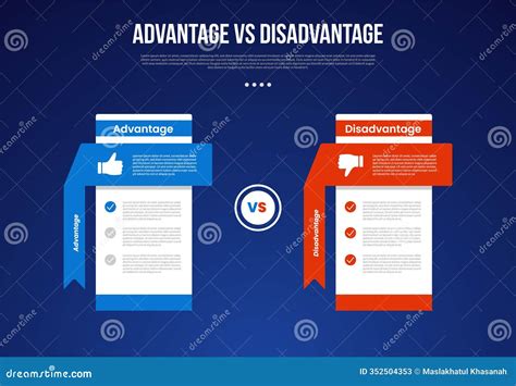 Advantage Vs Disadvantage Infographic For Comparison Data With Pricing Table Comparison With