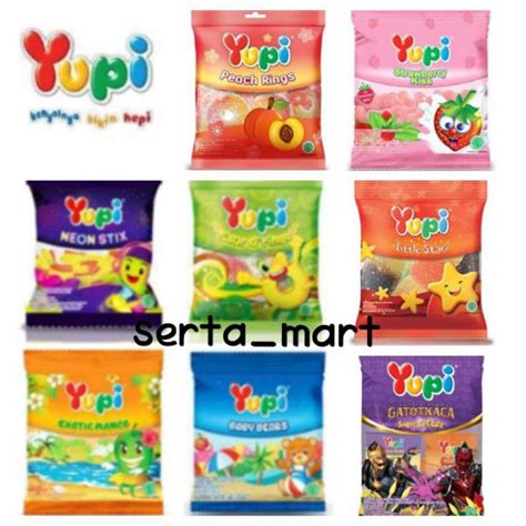 Yupi Gummy Candies 45gr Yupi Candy Jelly Strawberry Kissneonbears