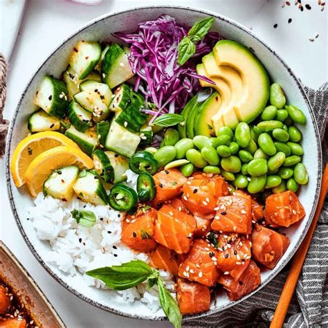 10 Minute Salmon Poke Bowl Recipe The Big Mans World