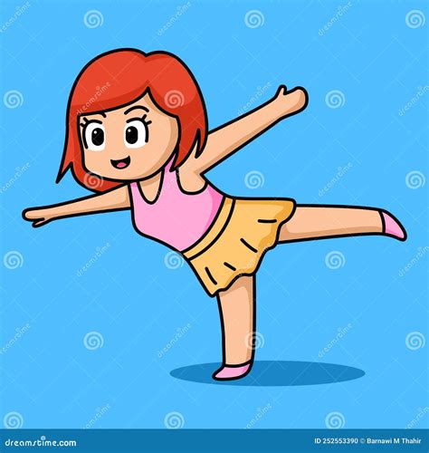 Ballerina Cartoon Girl Blonde Cartoon 91504574
