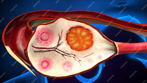 Premium Photo Female Reproduction System 3d Illustration