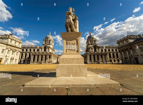 Grand Square With King George Ii Statue In Greenwich Home To The Royal