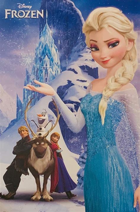 Frozen Elsa And Friends Disney Movie Poster 24 X 36 Inches