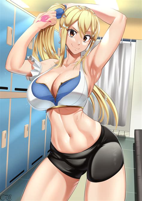 Rule 34 1girls Abs Alternate Hairstyle Armpits Arms Up Blonde Hair Booty Shorts Breasts Brown