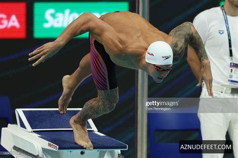 Caeleb Dressel Feet Aznudefeet Men