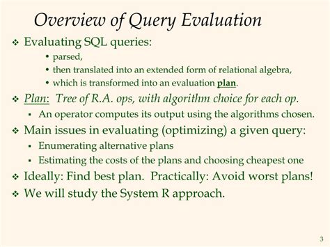 ppt overview of query evaluation powerpoint presentation free