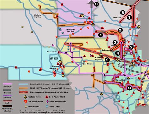 High Voltage Transmission Lines Map