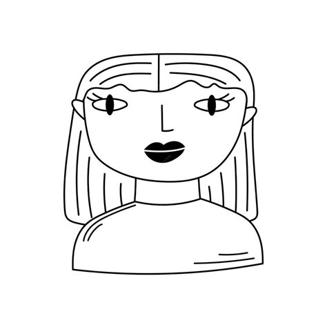 Portrait Dune Jeune Fille Aux Lèvres Charnues Et Aux Cheveux Mi Longs