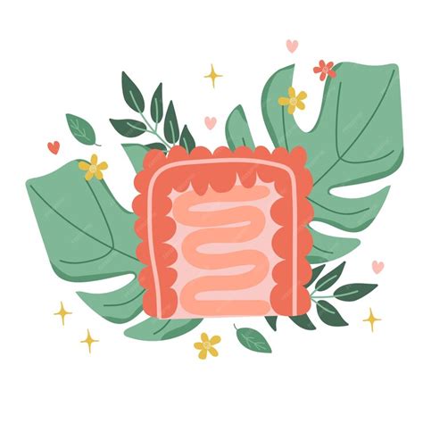 Premium Vector Intestines The Composition Of The Intestines On The