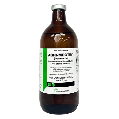 Agri Mectin Ivermectin Cattle And Swine Dewormer Injection Pbs