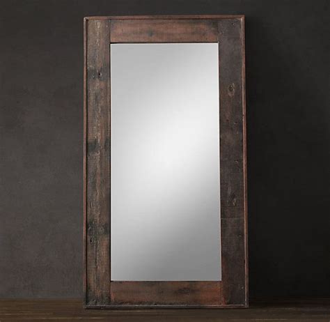 Salvaged Boat Wood Leaner Mirror Wood Mirror Reclaimed Wood Mirror Leaner Mirror