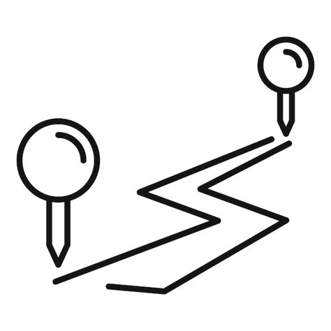 Premium Vector Pin And Path Map Icon