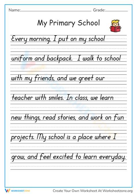 2nd Grade Handwriting Practice Worksheets Pdf