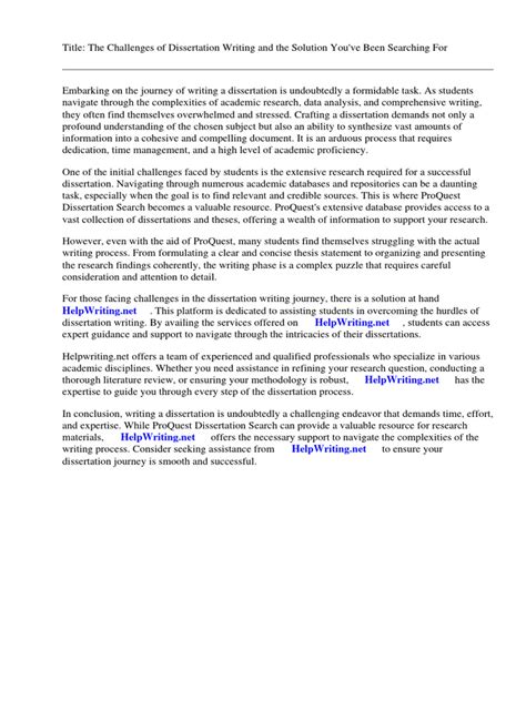 Overcoming Dissertation Writing Challenges Pdf Thesis Science