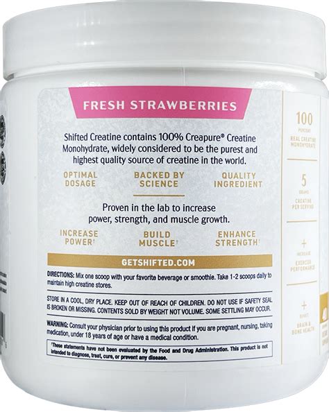 Shifted Flavored Creatine Fresh Naturally Sweetened Creapure