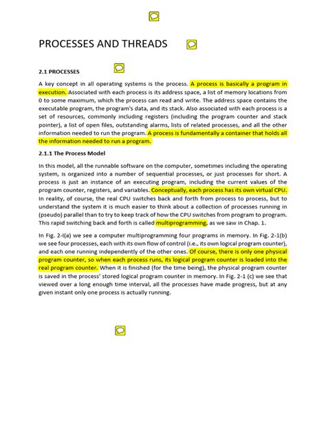 Se L1 Understand And Use Of Os Chap04 Processes And Threads Pdf