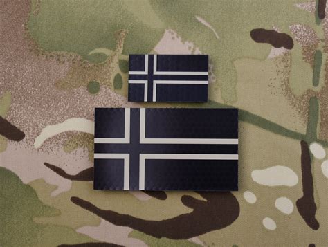 Infrared Norway Flag Patch Set Standard And Mini Britkitusa