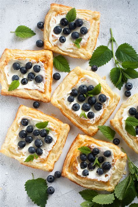 Puff Pastry Blueberry Tarts The Fast Recipe Food Blog
