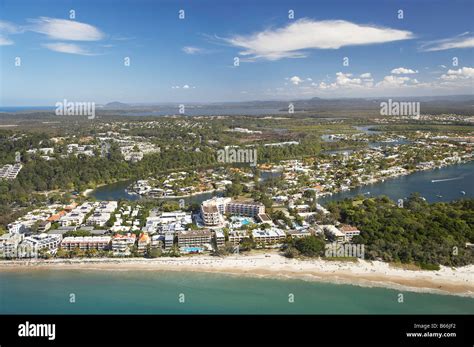 Noosa Beach Noosa Heads Sunshine Coast Queensland Australia Aerial