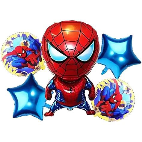 Funcart Spiderman Foil Balloons Party Supplier 5pcspack Superhero