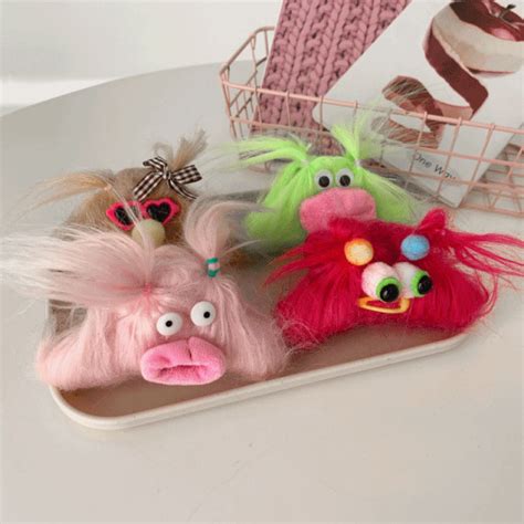 당일출고 어글리 피그테일 인형 귀여운 올림머리 헤어 집게핀 4color 에이블리