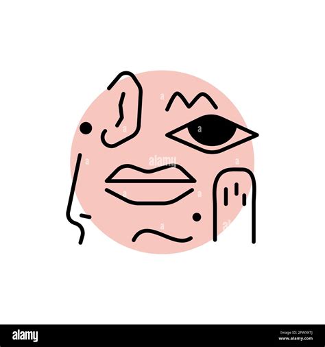 Five Senses Sight Smell Hearing Touch Taste Doodle Cartoon Illustration Sketch Icons