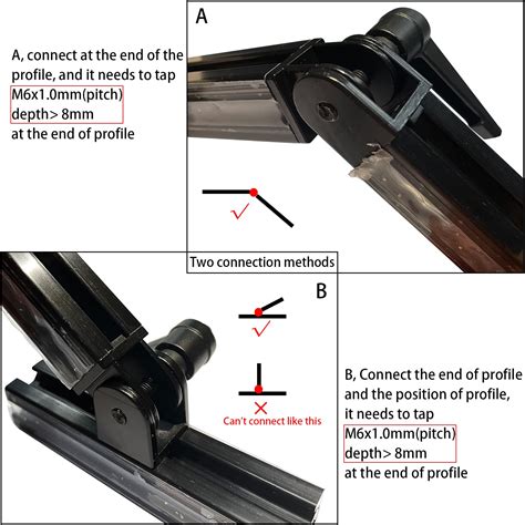 Blccloy 4 Sets Black 2020 Aluminum Extrusion Pivot Hinge Swivel Degree Angle Bracket
