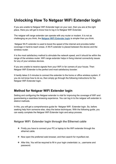 PPT Unlocking How To Netgear WiFi Extender Login PowerPoint Presentation ID