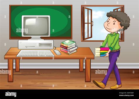 Classroom Books Stock Vector Images Alamy