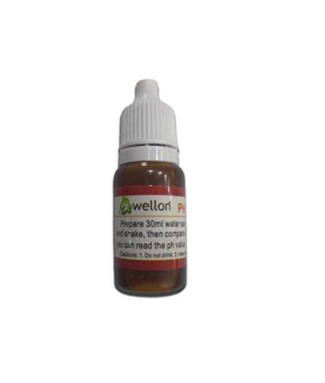 Wellon Ph Test Liquid Drops For Water Ph Testing With Ph Colour Chart