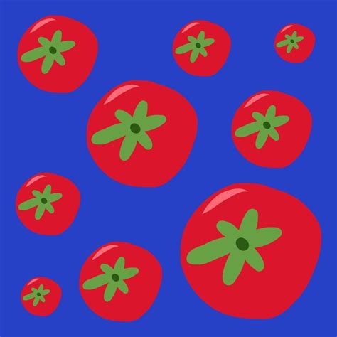 Premium Vector Vector Illustration Of Tomato Pattern Background