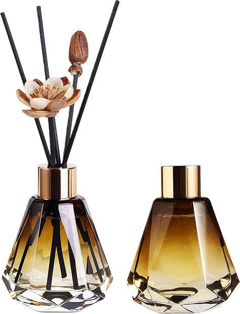 2pcs 60ml2oz Diffuser Bottles Empty Refillable Glass Diffusers Jars