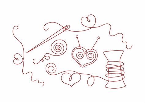 Premium Vector Sewing Needlework Icons Knitting Hobby Threads Needle