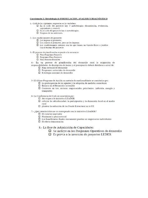 Diagnostico De Proyectos Pdf